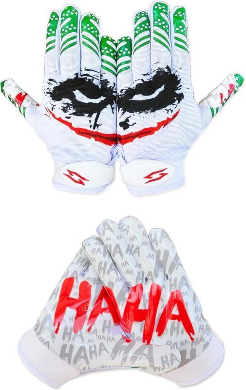 Joker Football Receiver Gloves - Scale Wear Design